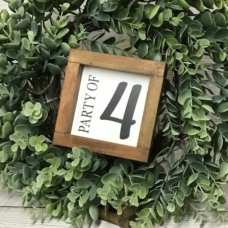 Party of 4 Sign - Etsy