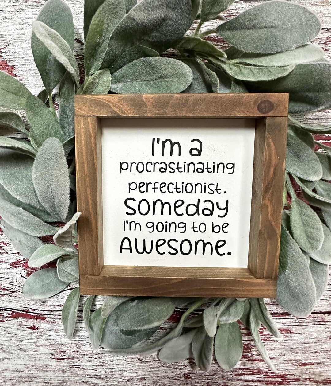 Procrastination / Wood Sign Funny Farmhouse Home Decor - Etsy