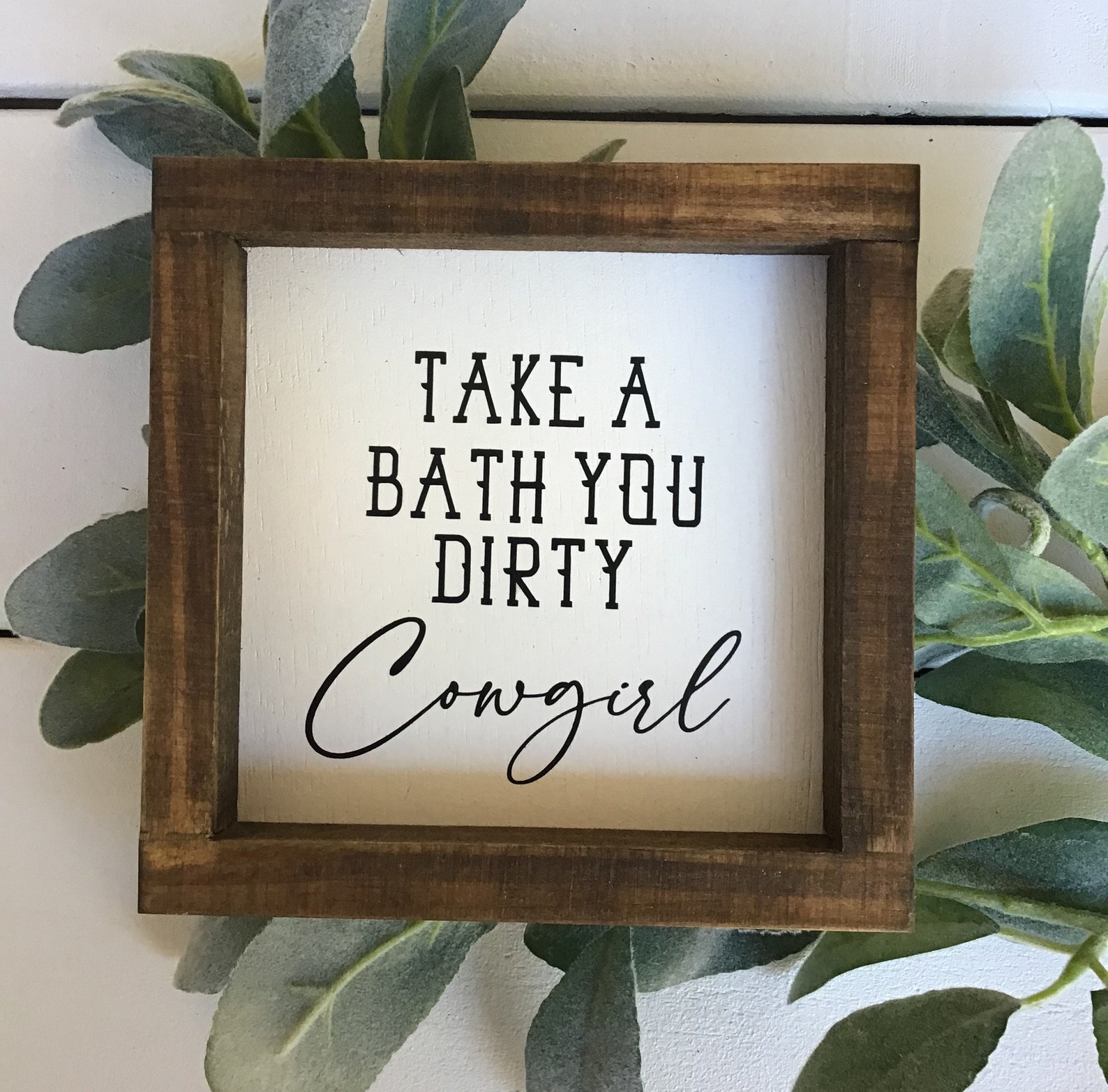 Cowgirl Bathroom Wood Sign, Western Theme Bath Decor - Etsy