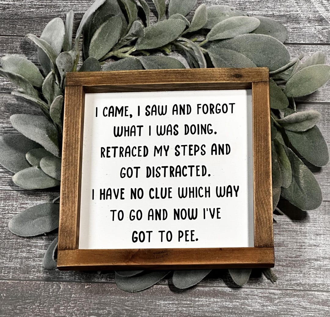 ADHD Funny Sign Forgot What I Was Doing | Wood Sign | Home Decor | Gift ...