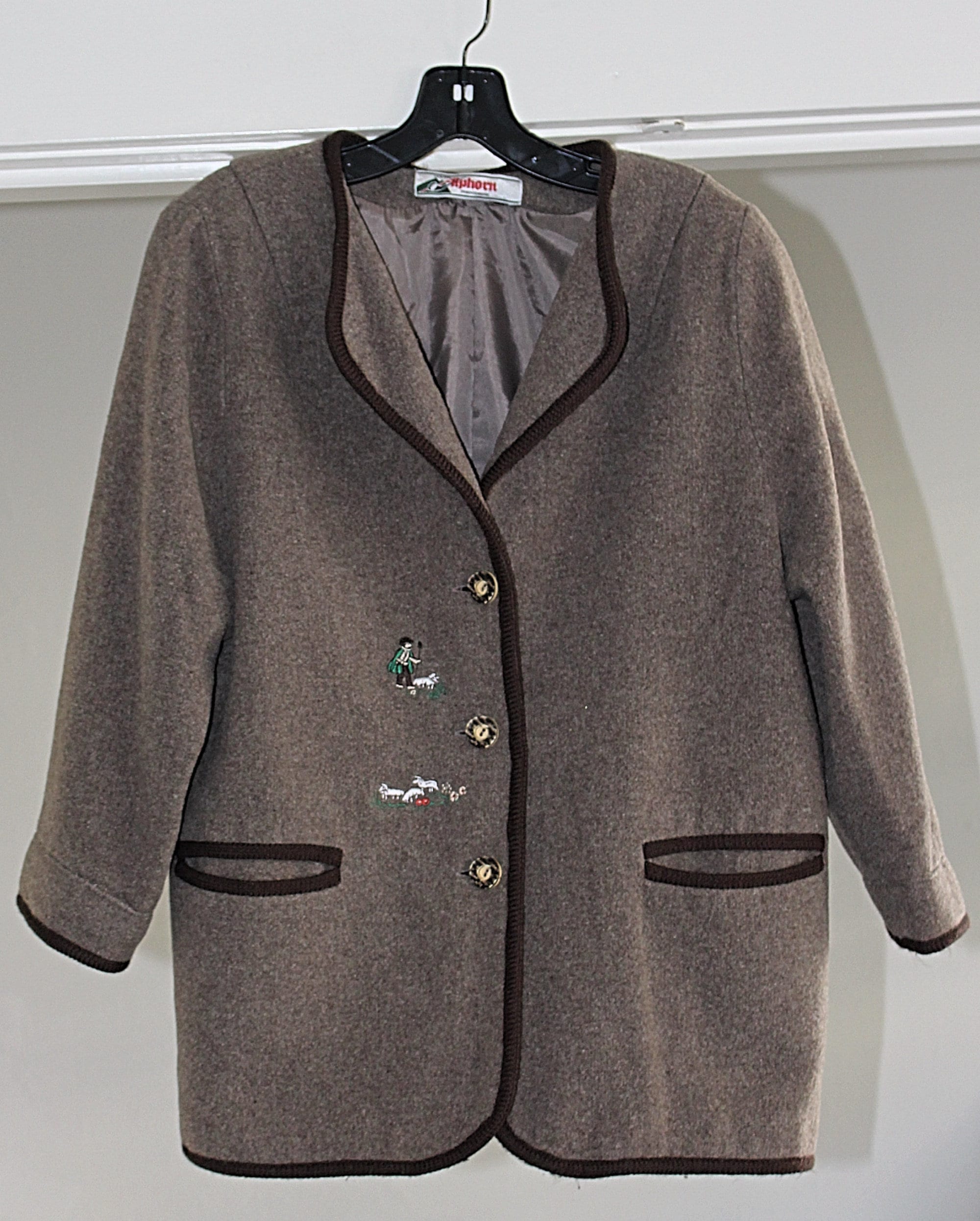 Alphorn Original - Vintage - Tracten - Wool Blend Button Front Jacket ...