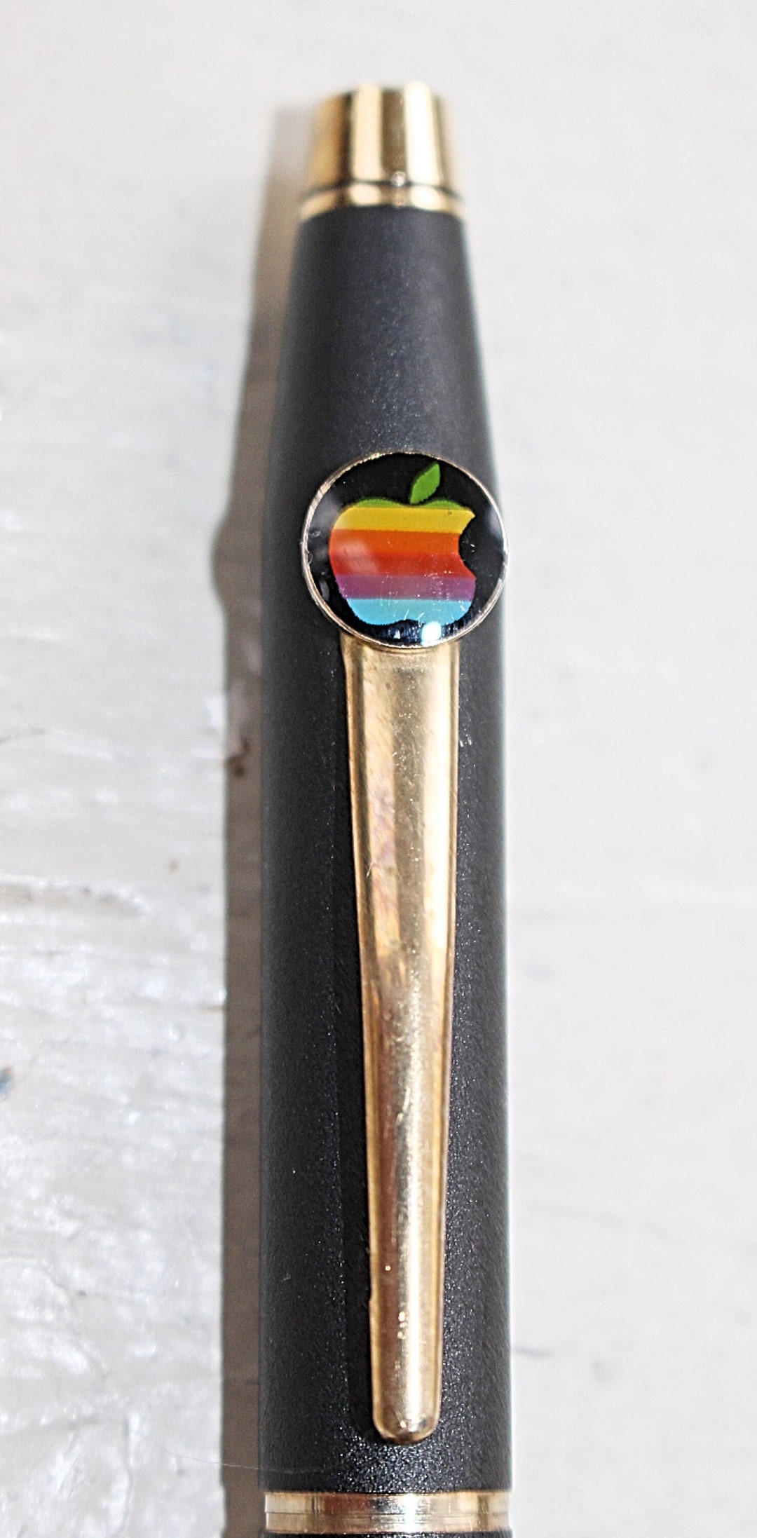 Apple Computer Logo Graphite Casing Felt Tip Pen in Color Black Vintage ...