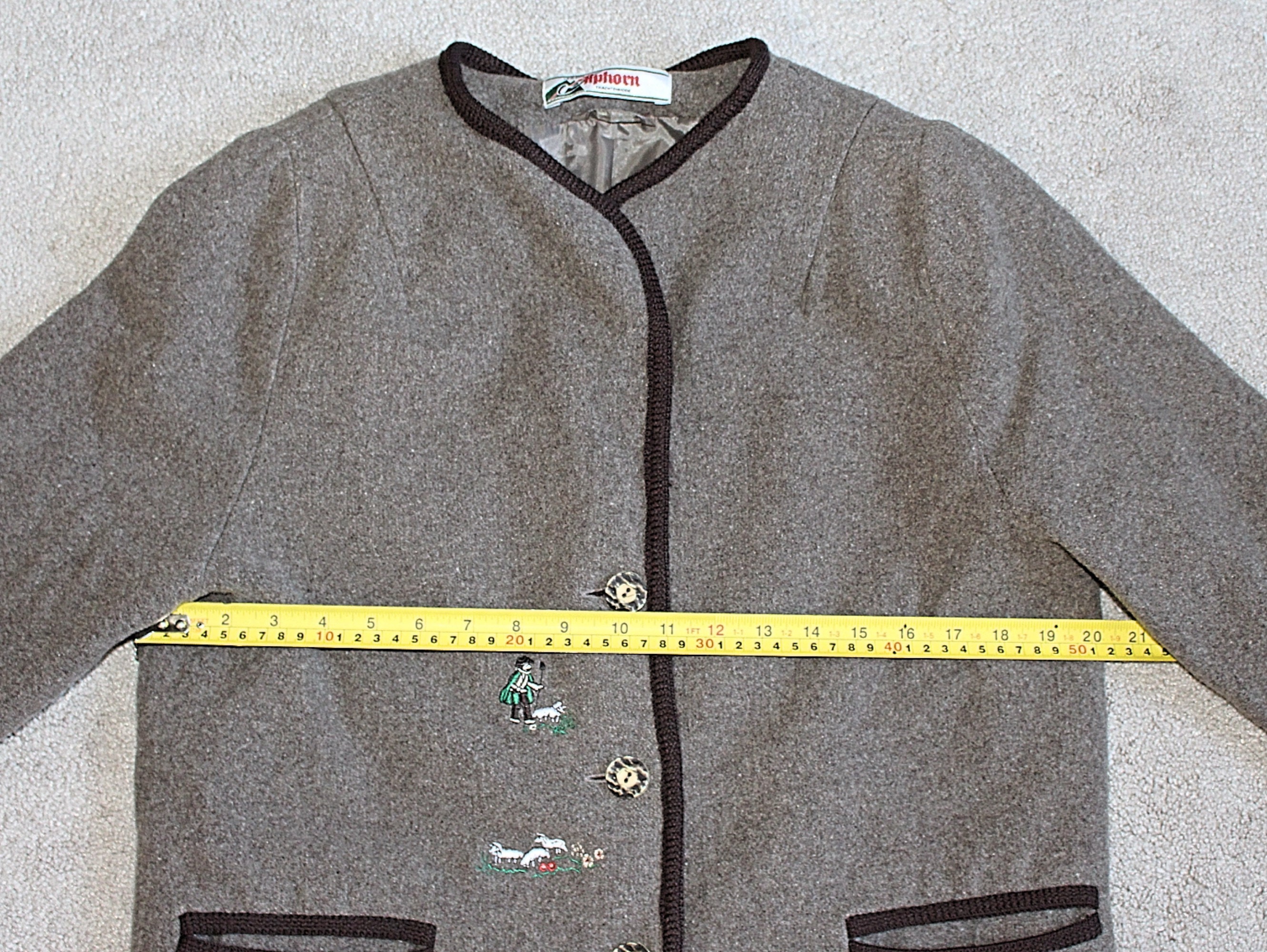 Alphorn Original - Vintage - Tracten - Wool Blend Button Front Jacket ...