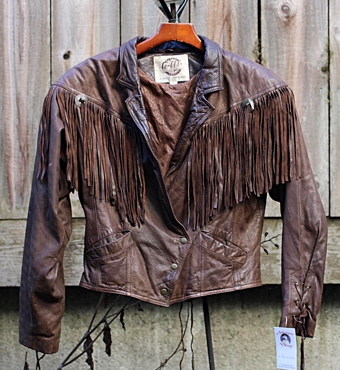 1980s Over-the-top Fringe Bomber Jacket, Aubergine Vintage San ...
