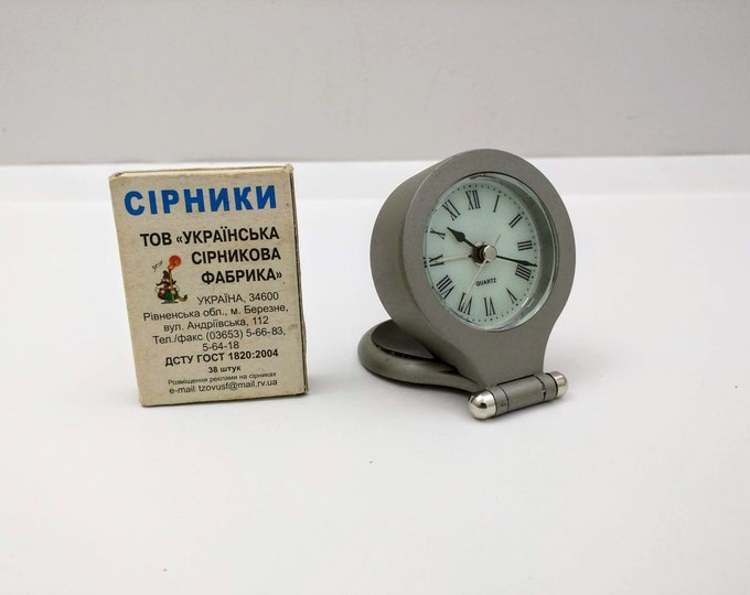 Travel Desk Clock, Alarm Clock, in a Metal Case. Backlight - Etsy