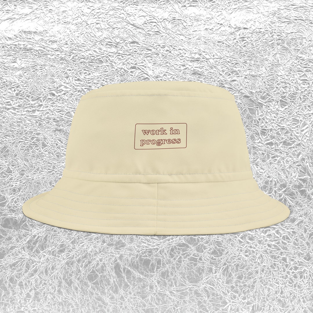 Work in Progress Bucket Hat 2 beige by the Art Still Beats Gifts for ...
