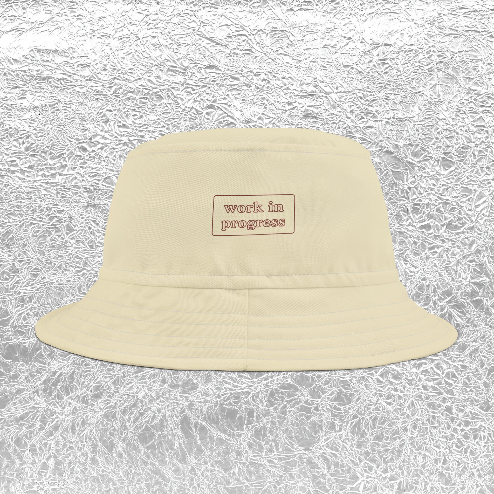 Work in Progress Bucket Hat 2 beige by the Art Still Beats Gifts for ...