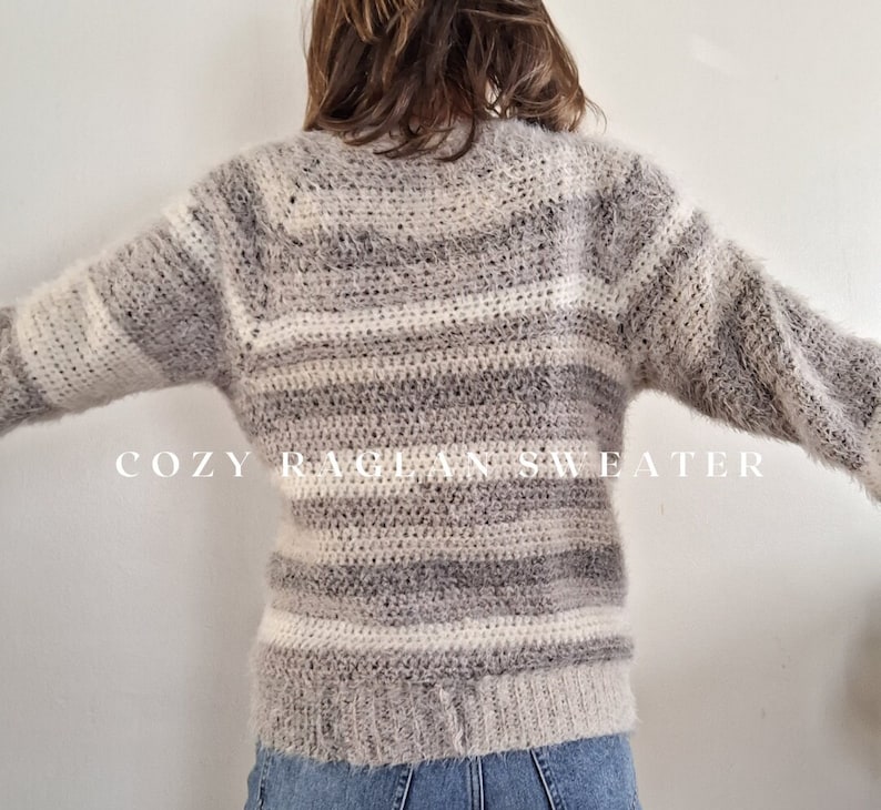 Cozy Raglan Sweater Crochet Pattern - Etsy