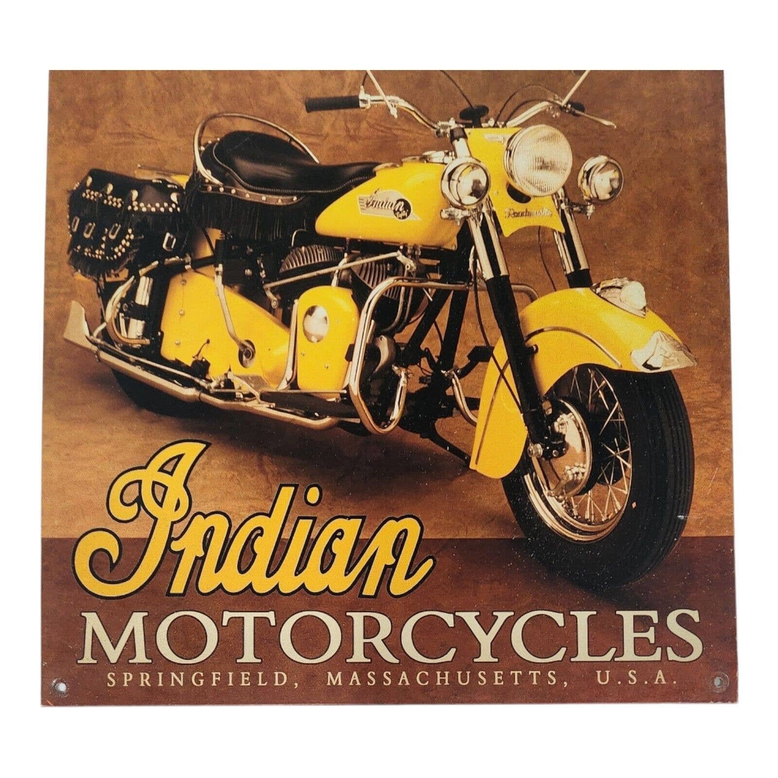 53' Roadmaster Chief Indian Motorcycles Tin Sign 16x12 Springfield ...