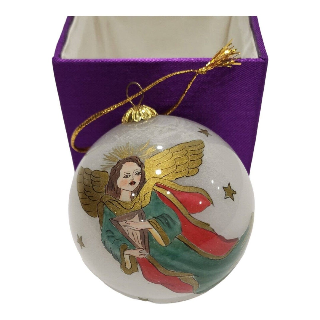 Vintage Li Bien Glass Angel Christmas Ornament 1998 Hand - Etsy