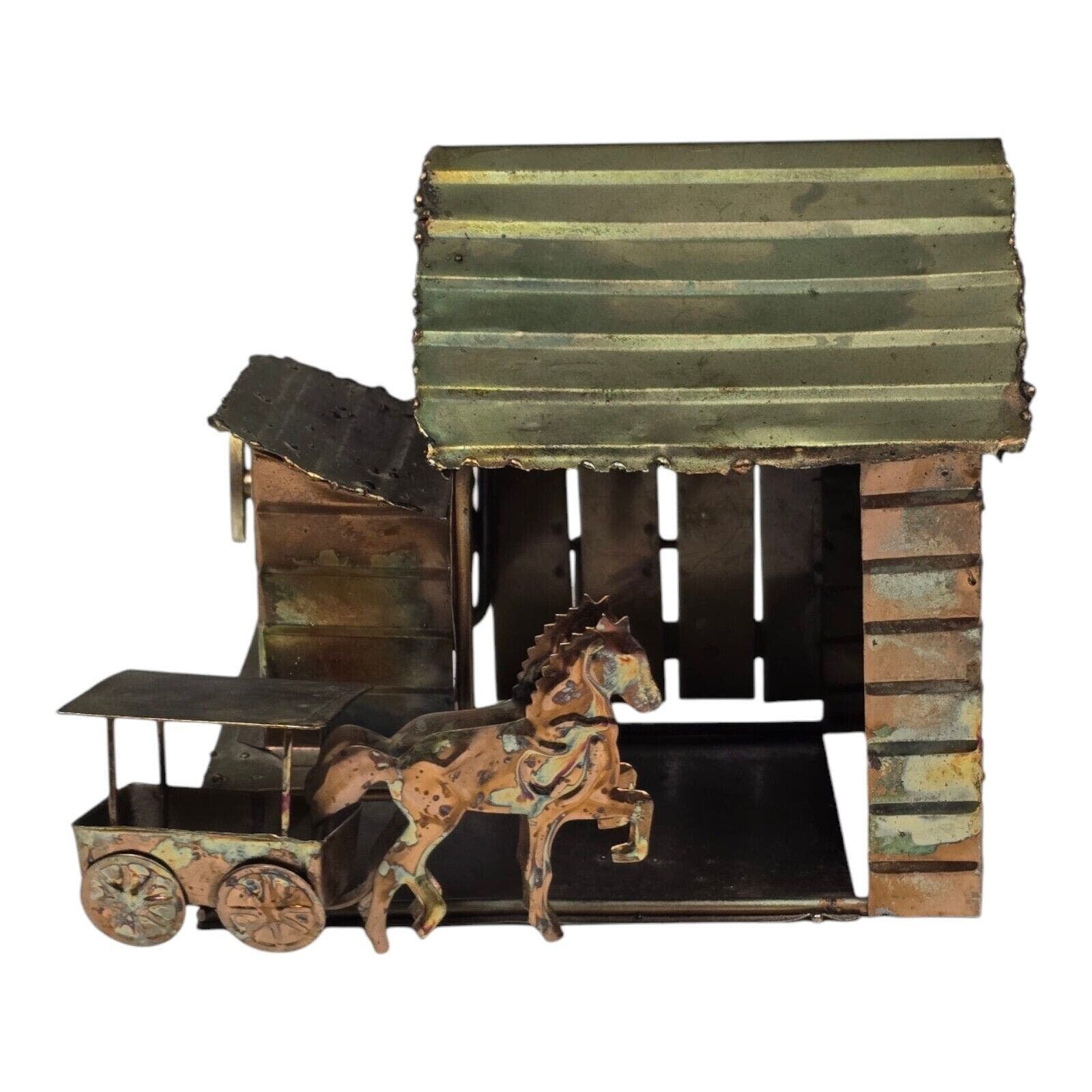 Copper Tin Animated Stage Coach Horses Roger Miller “king of the Road ...