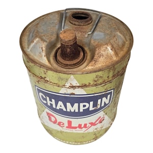 Champlin Deluxe Motor Oil 5 Gallon Can Enid Oklahoma Vintage Petroleum ...
