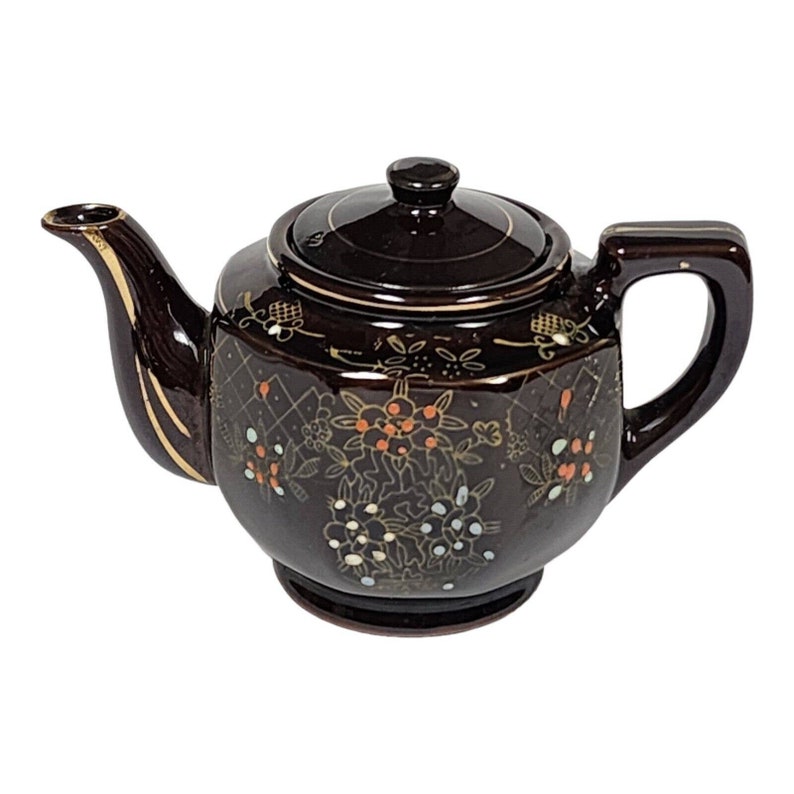 Hand Painted Moriage Pottery 5 Pc Tea Set, Authentic Vintage Japanese ...