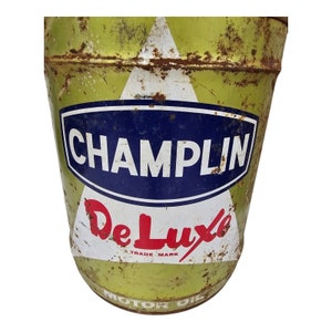Champlin Deluxe Motor Oil 5 Gallon Can Enid Oklahoma Vintage Petroleum ...