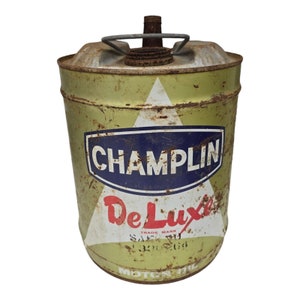 Champlin Deluxe Motor Oil 5 Gallon Can Enid Oklahoma Vintage Petroleum ...