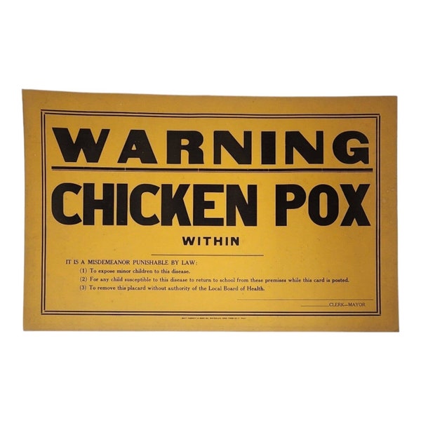 Vintage Warning Sign - Etsy