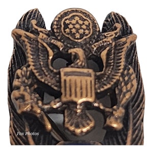 Vintage U.S. Army Bronze 15 Year Service Pin National Guard Eagle Lapel ...