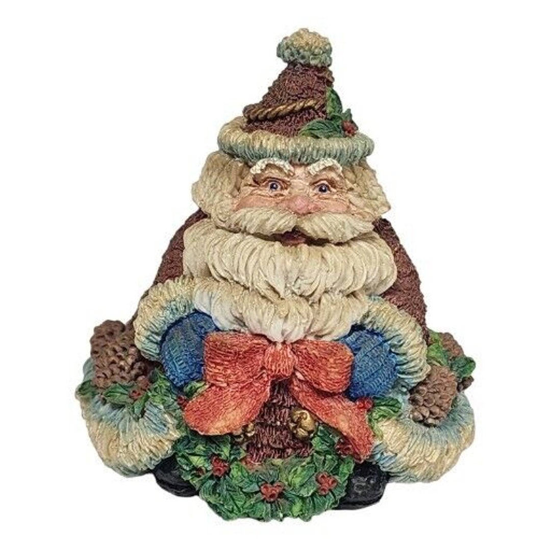 Vintage Crinkle Claus Figurine by Possible Dreams Santa Clause Holding ...