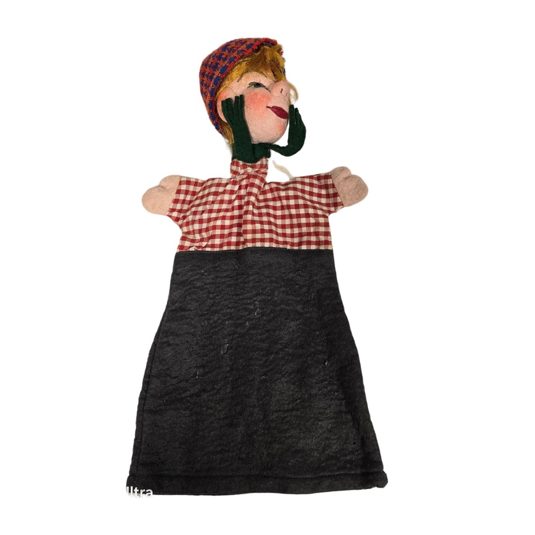 Vintage 1950s Howdy Doody Inspired Hand Crafted Cloth Hand Puppet ...