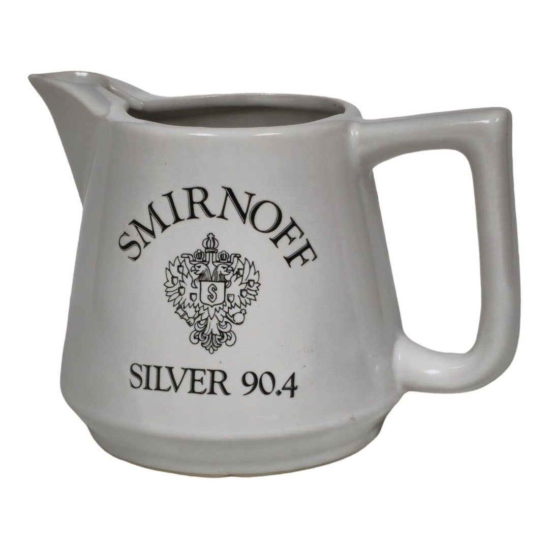 Smirnoff Silver 90.4 Proof Vodka Pitcher Vintage 70s Retro Barware ...