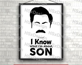 Ron Swanson Svg | Etsy