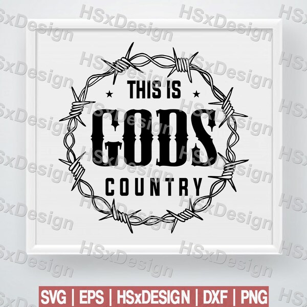 Gods Country Svg - Etsy
