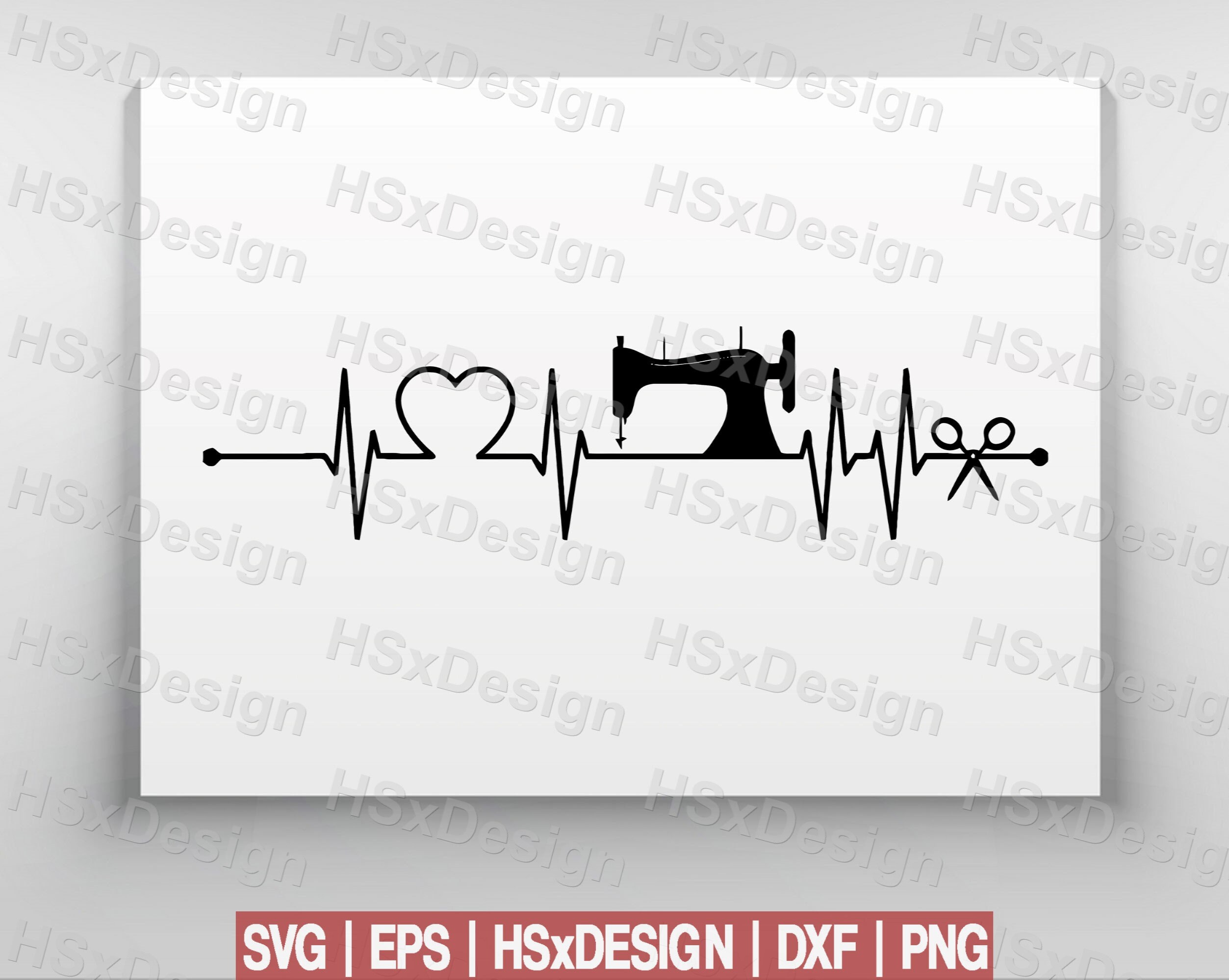 Sewing Heartbeat Svg Seamstress Svg Sewist Svg Sewing Machine - Etsy India