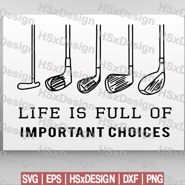 Golf Irons Svg - Etsy