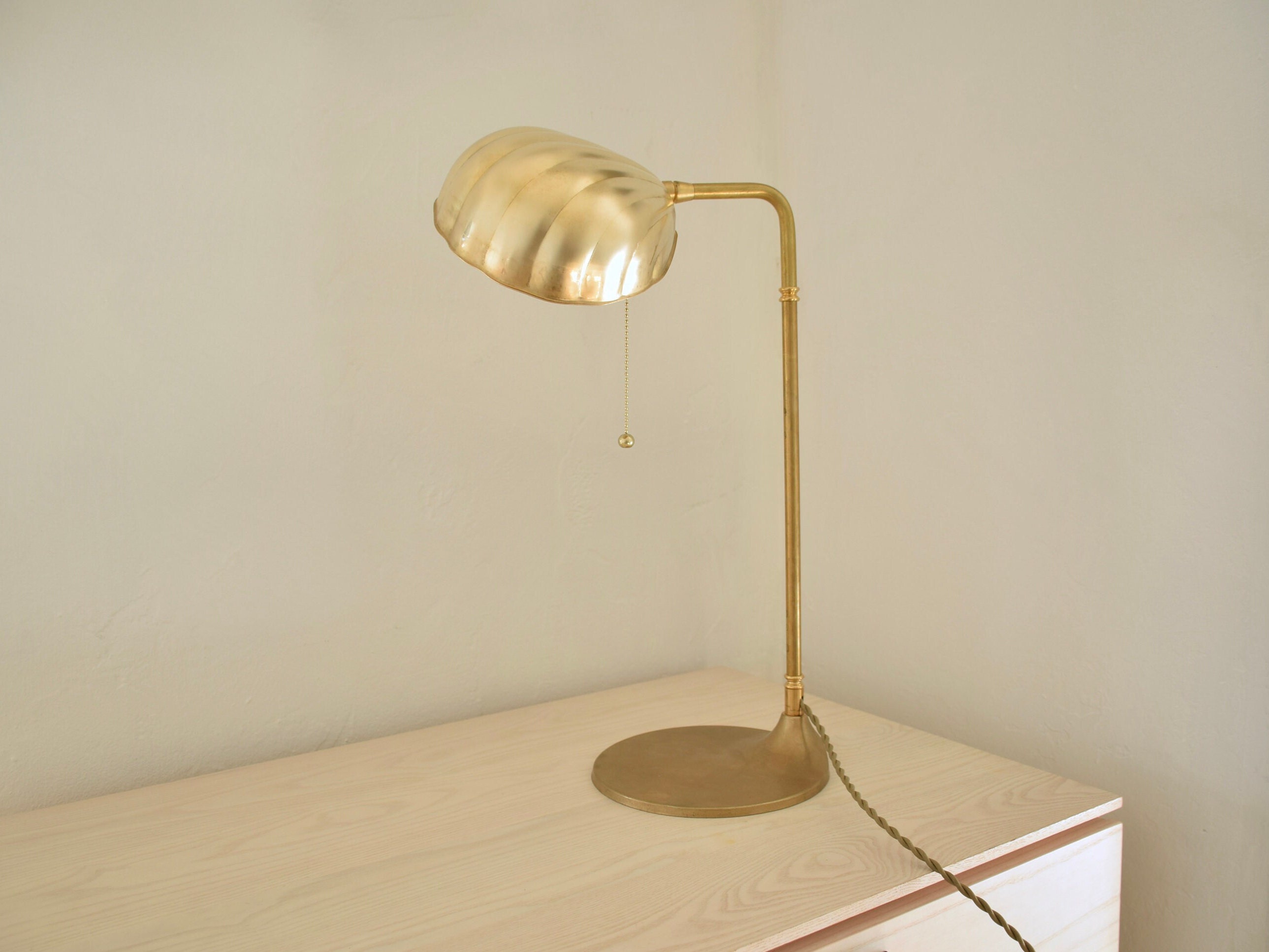 Handmade Brass Shell Desk Lamp Made to Order Customizable - Etsy