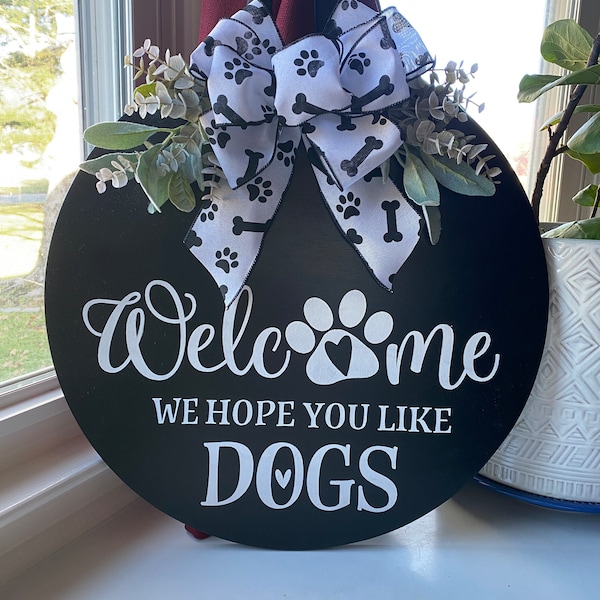 Dog Welcome Sign - Etsy