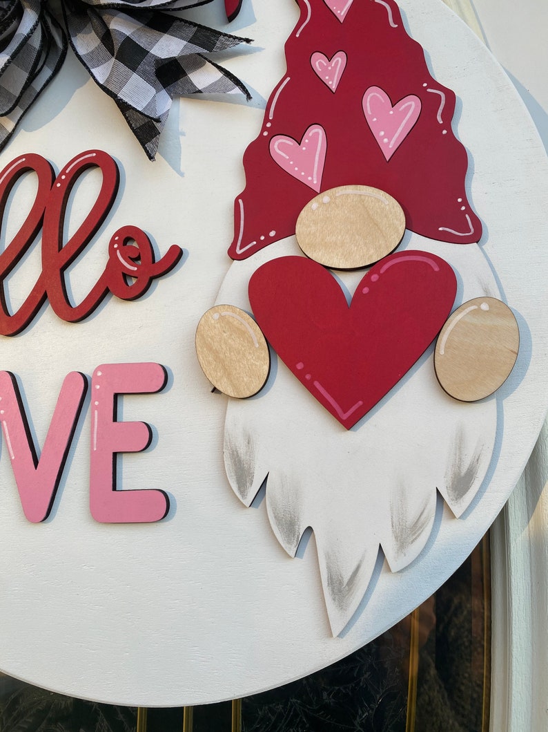 Valentines Day Door Hanger Gnome Door Hanger - Etsy