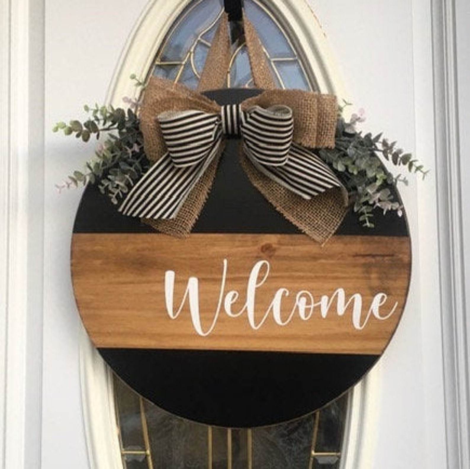 Welcome Door Hanger Sign Front Door Decor Welcome Sign - Etsy