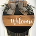 Round Welcome Sign, Round Wooden Sign, Welcome Sign, Welcome Sign Front ...