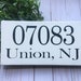 Zip Code Sign, Wood Zip Code Town Sign, Personalized Zip Code Sign ...