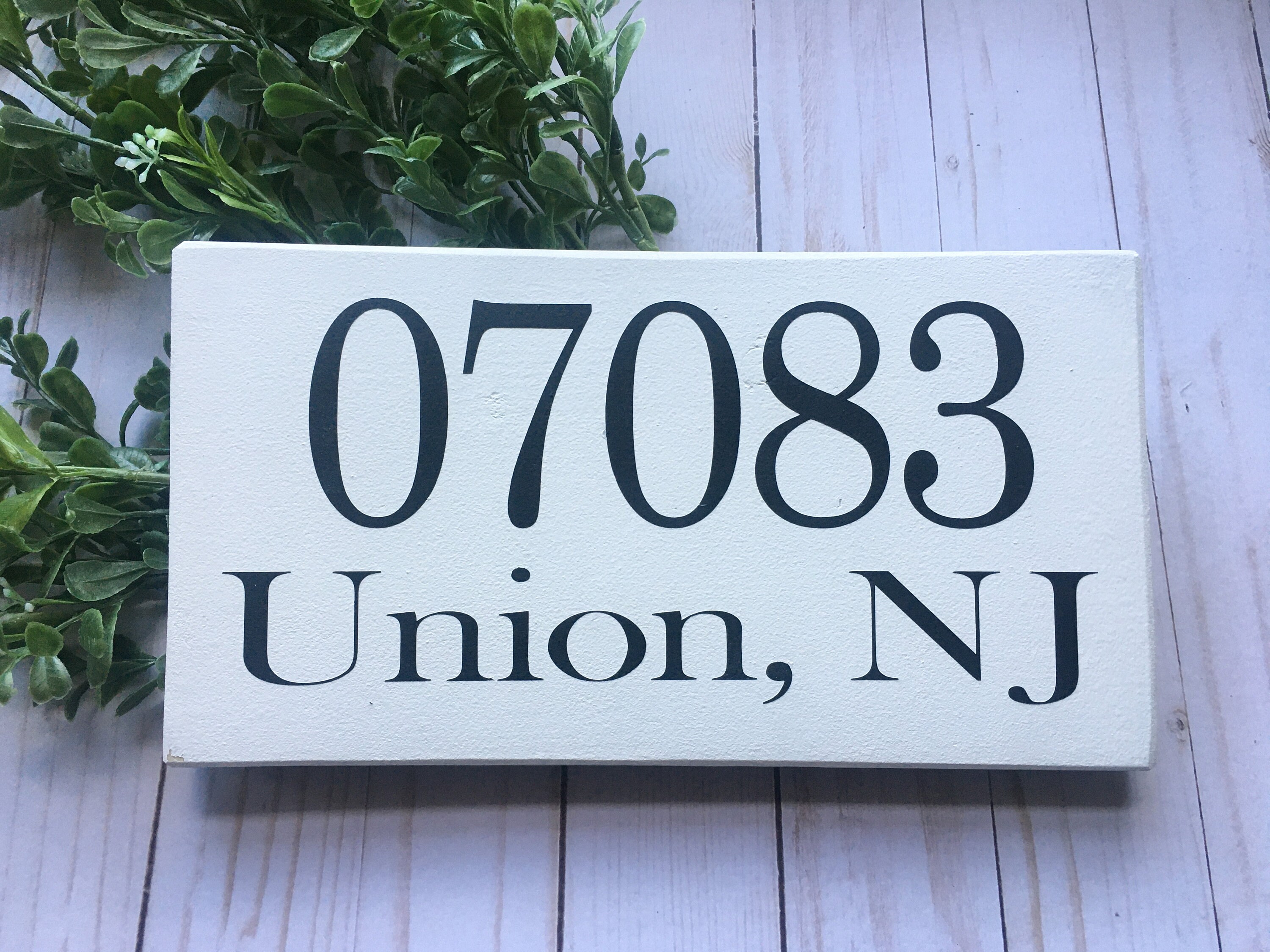 Zip Code Sign Wood Zip Code Town Sign Personalized Zip Code - Etsy
