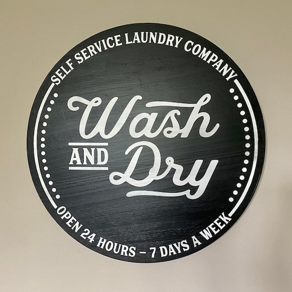 Wooden Laundry Sign - Etsy