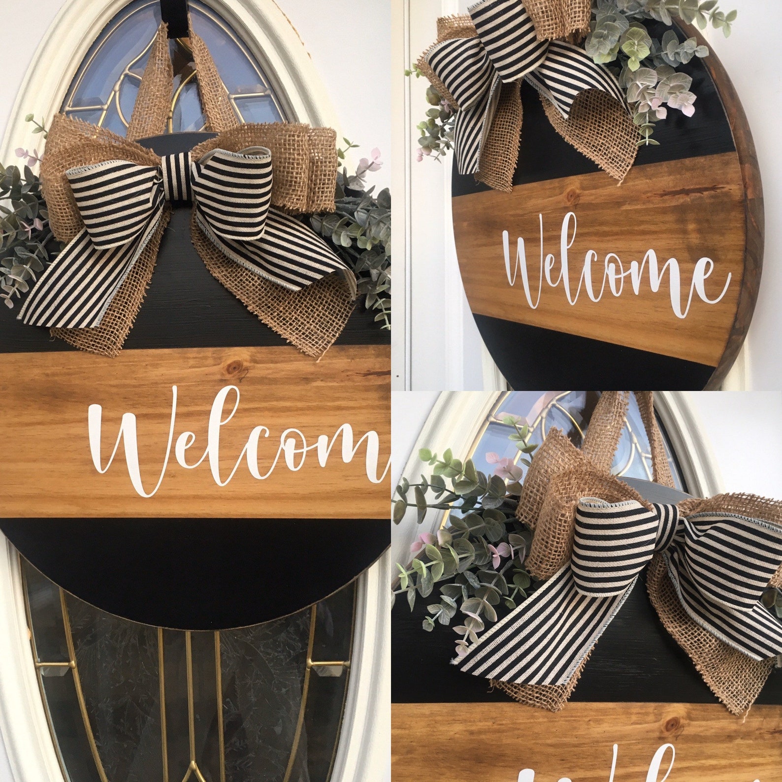 Round Welcome Sign Round Wooden Sign Welcome Sign Welcome - Etsy