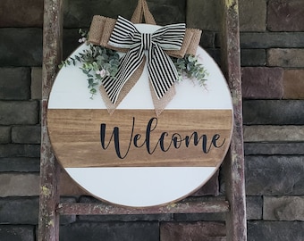 Round Welcome Sign | Etsy