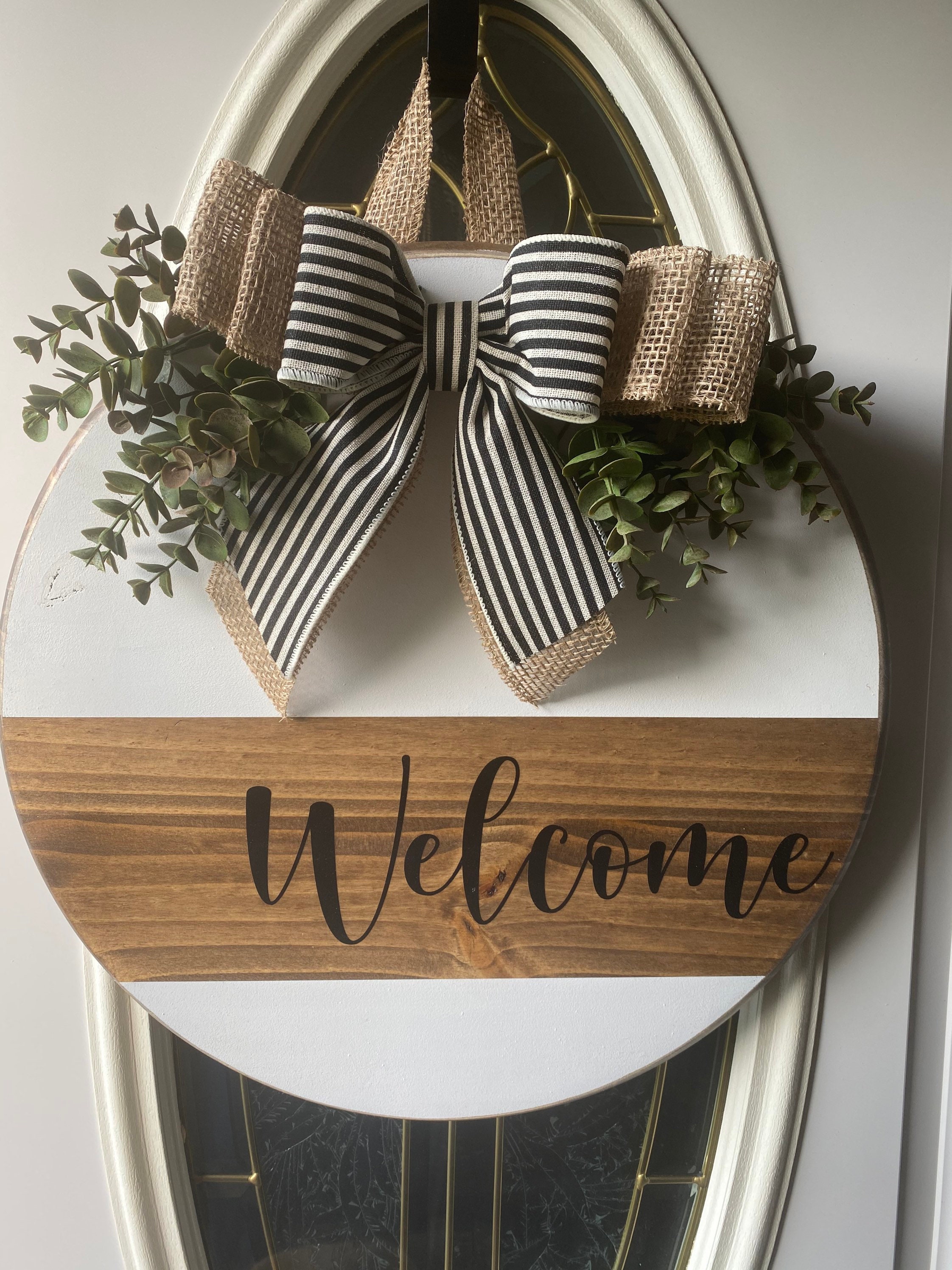 Welcome Door Hanger Sign Front Door Decor Welcome Sign - Etsy