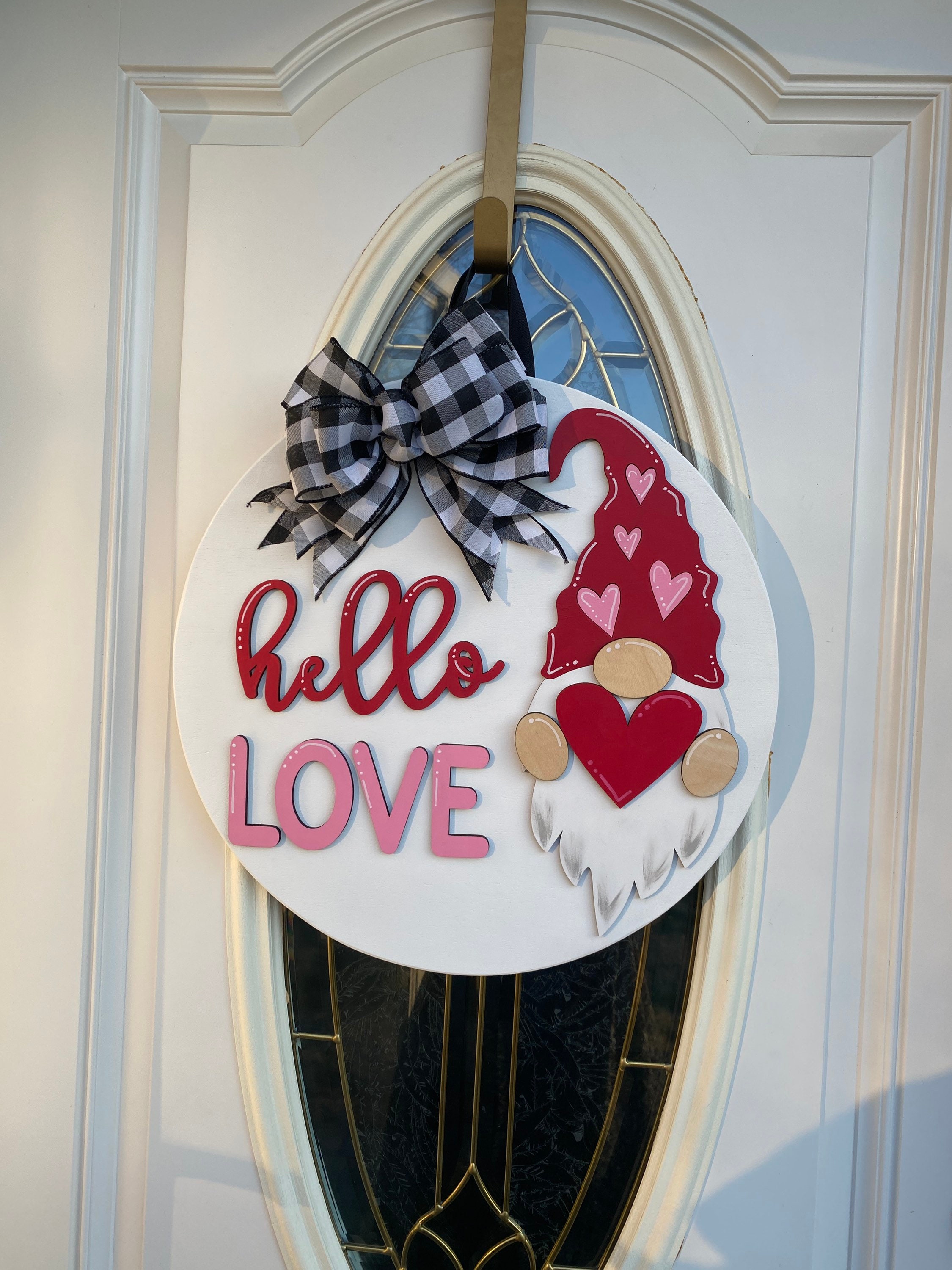 Valentines Day Door Hanger Gnome Door Hanger - Etsy