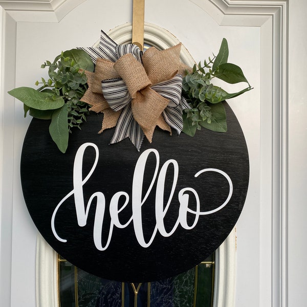 Round Door Sign - Etsy