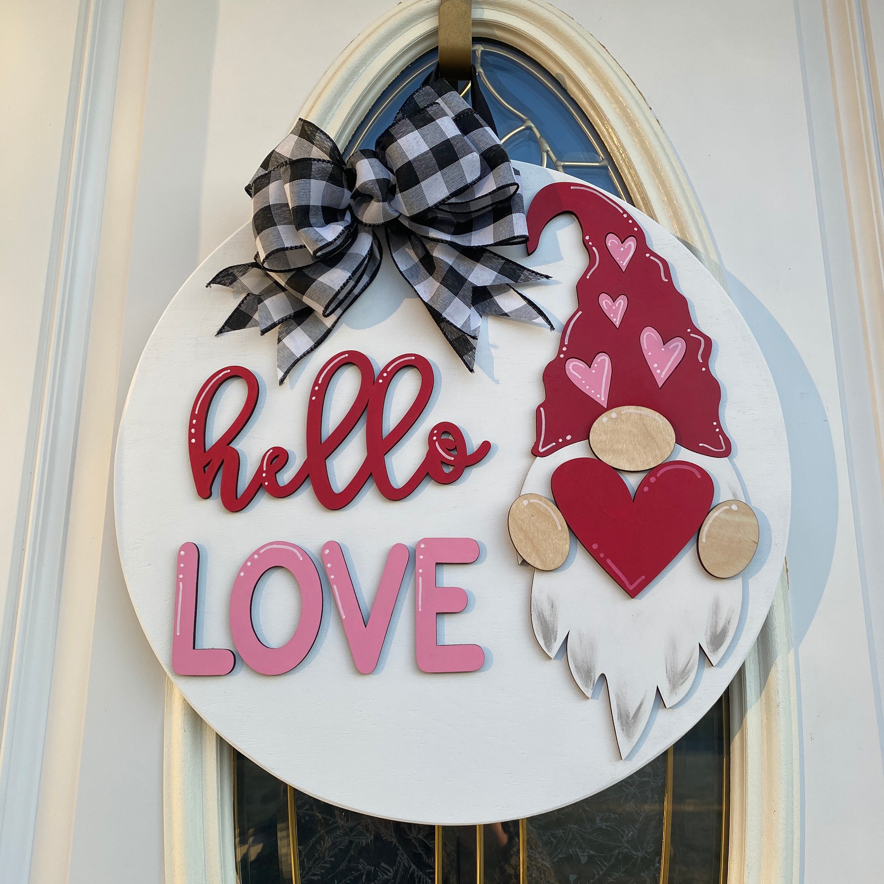 Valentines Day Door Hanger Gnome Door Hanger - Etsy