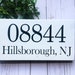 Zip Code Sign, Wood Zip Code Town Sign, Personalized Zip Code Sign ...