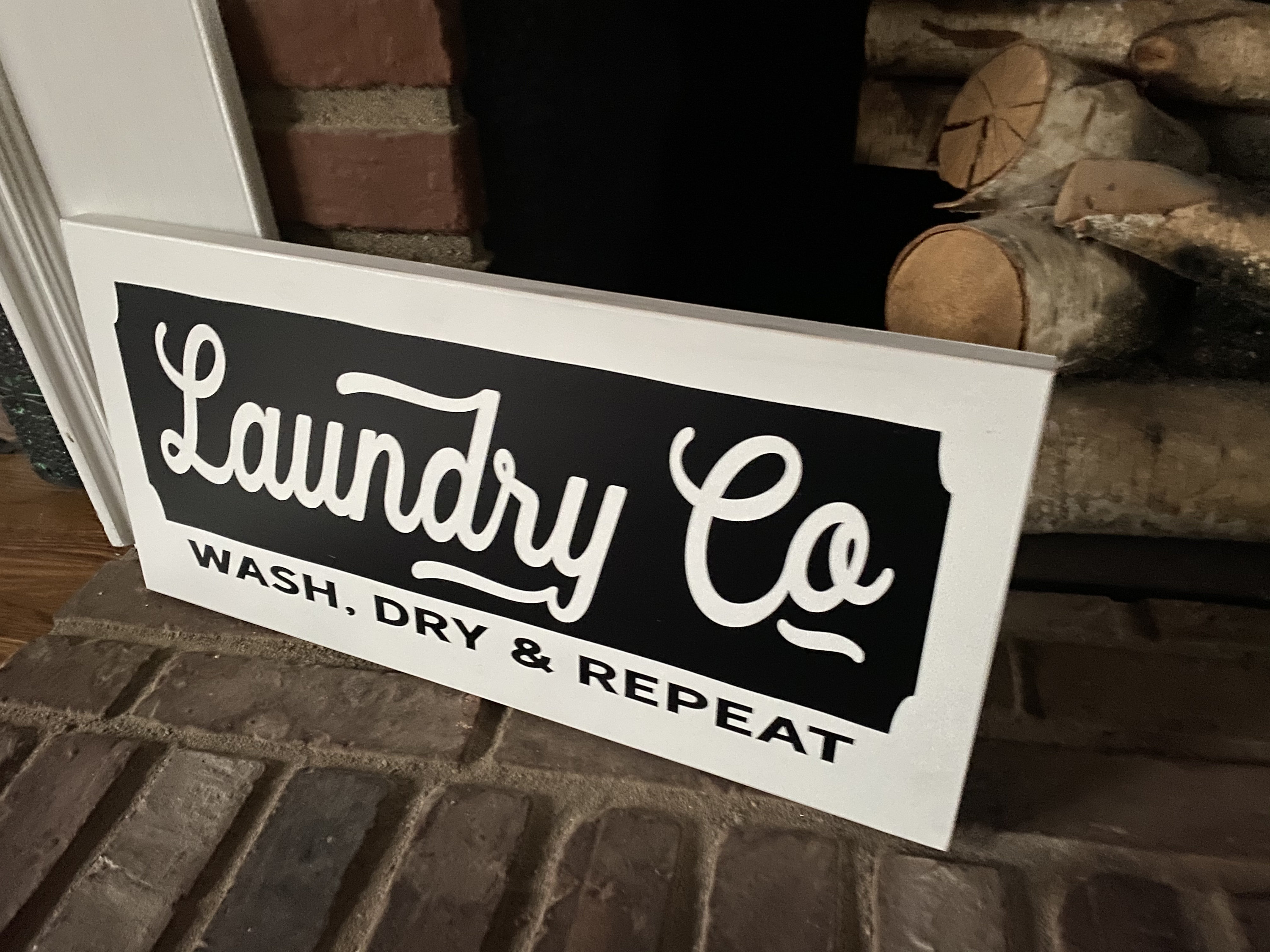 Hand Painted Laundry Room Sign: Wash Dry Repeat Decor - Etsy