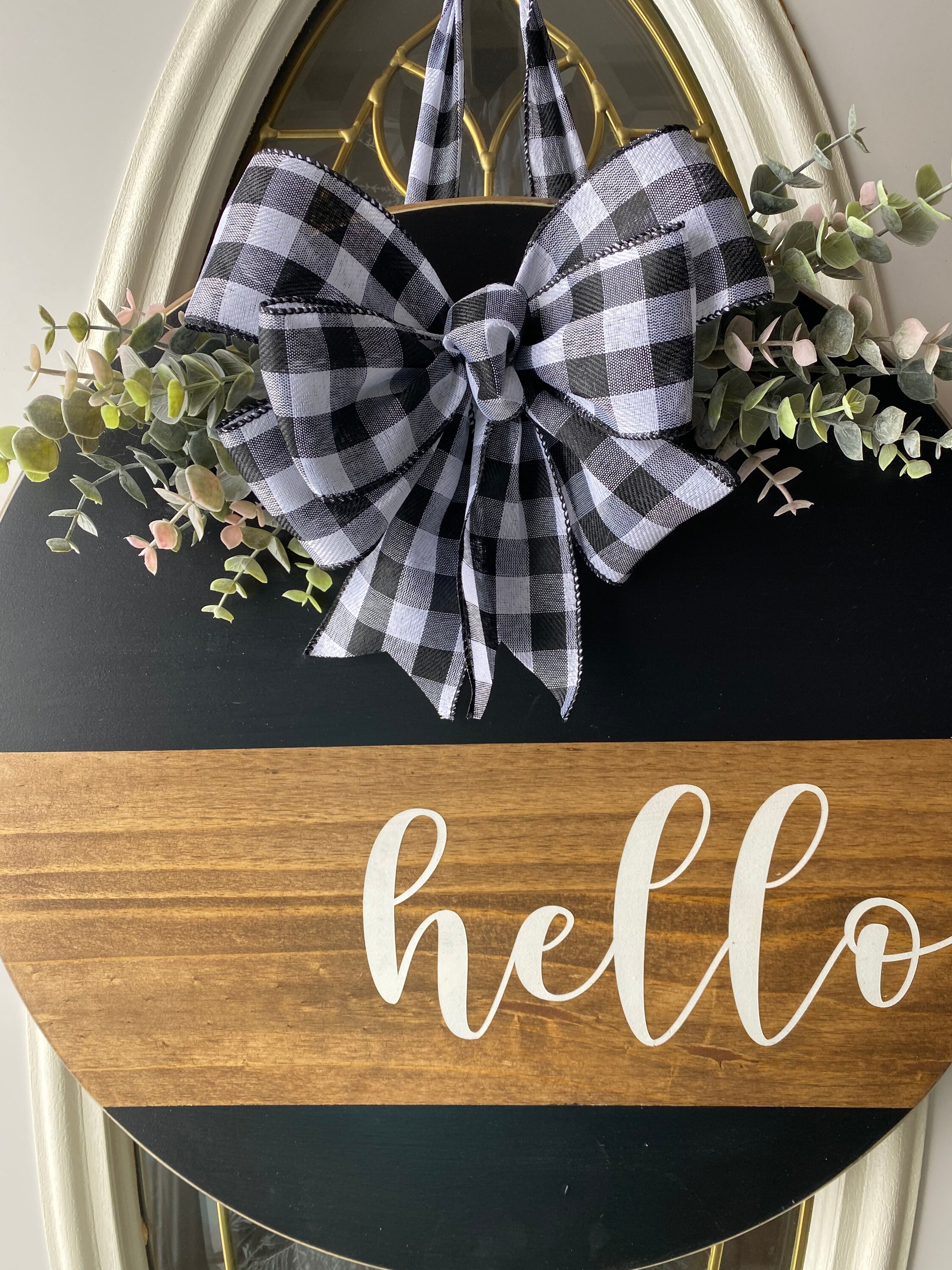 Hello Wooden Sign Hello Door Hanger Hello Door Sign Hello - Etsy