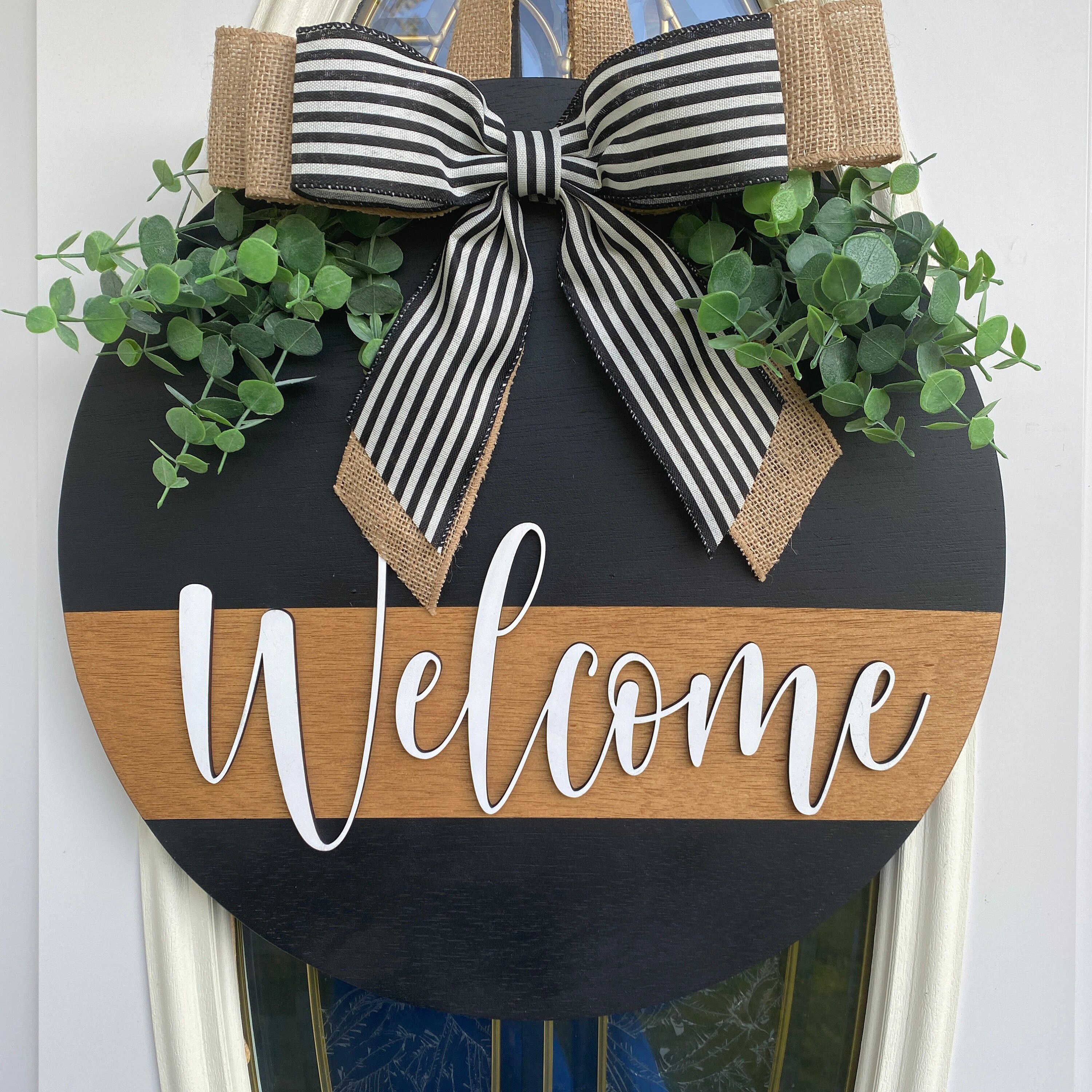 Welcome Wooden Sign, Welcomedoor Sign With 3-D Letters - Etsy