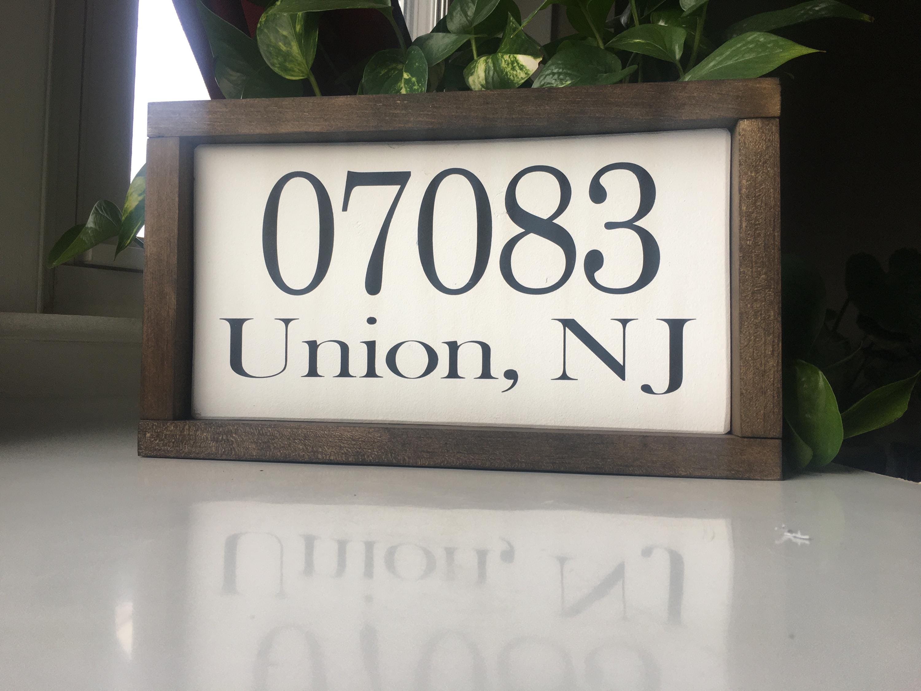 Personalized Zip Code Wood Sign: Custom Hometown Gift - Etsy