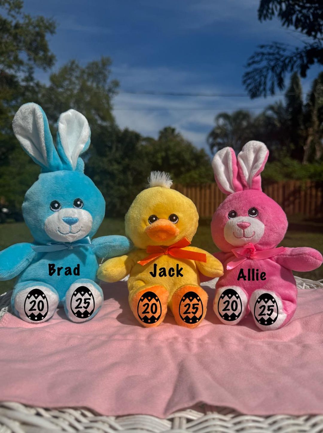 Personalized Singing Easter Bunny Plush Animals, Custom Easter Plush ...