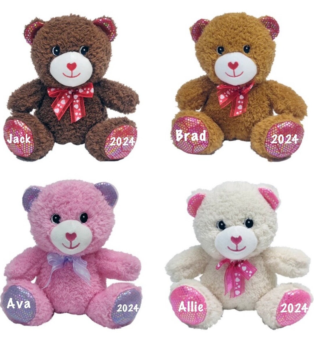 Personalized Valentines Day Teddy Bears, Custom Valentines Bear, Custom ...