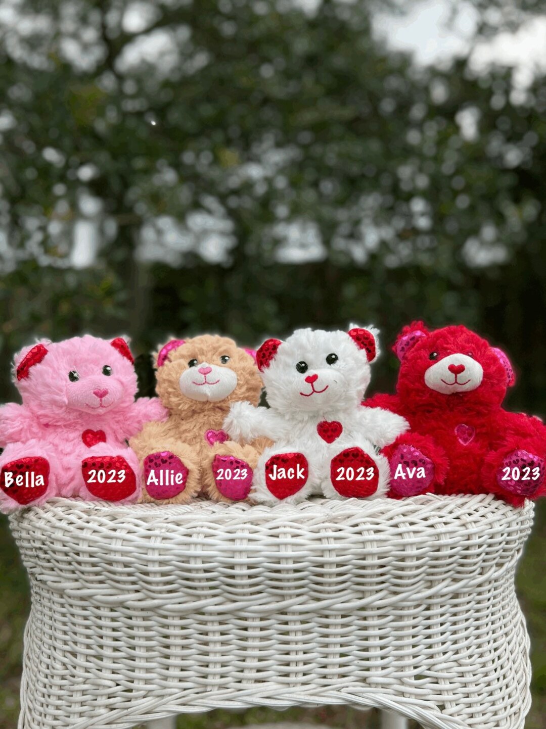 Personalized Valentines Day Teddy Bears Custom Valentines - Etsy
